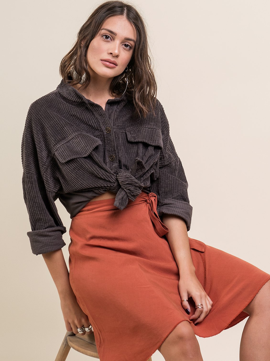 Faidra Mocha Shirt - ΡΟΥΧΑ