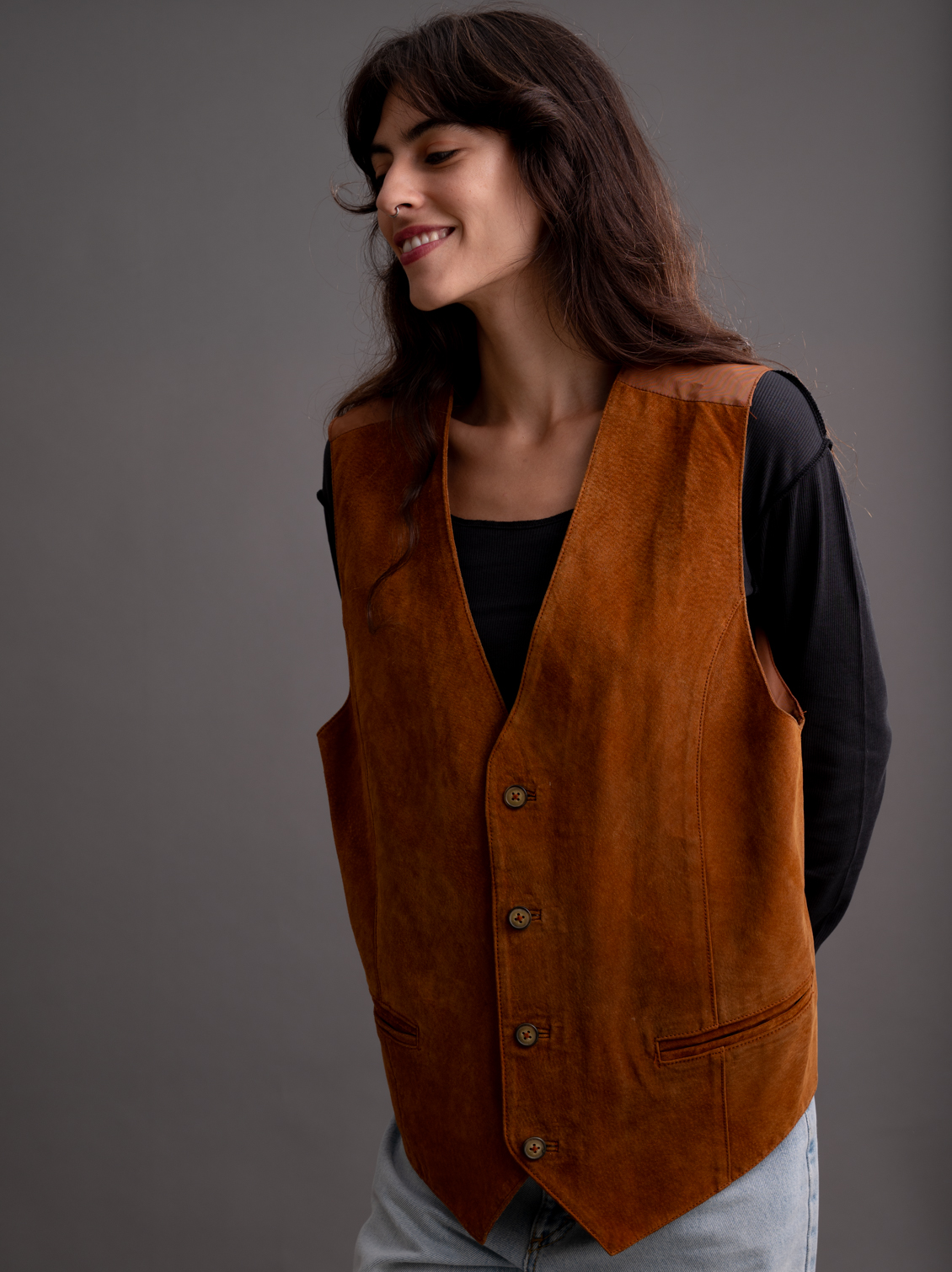 Vintage Suede Vest - CLOTHING