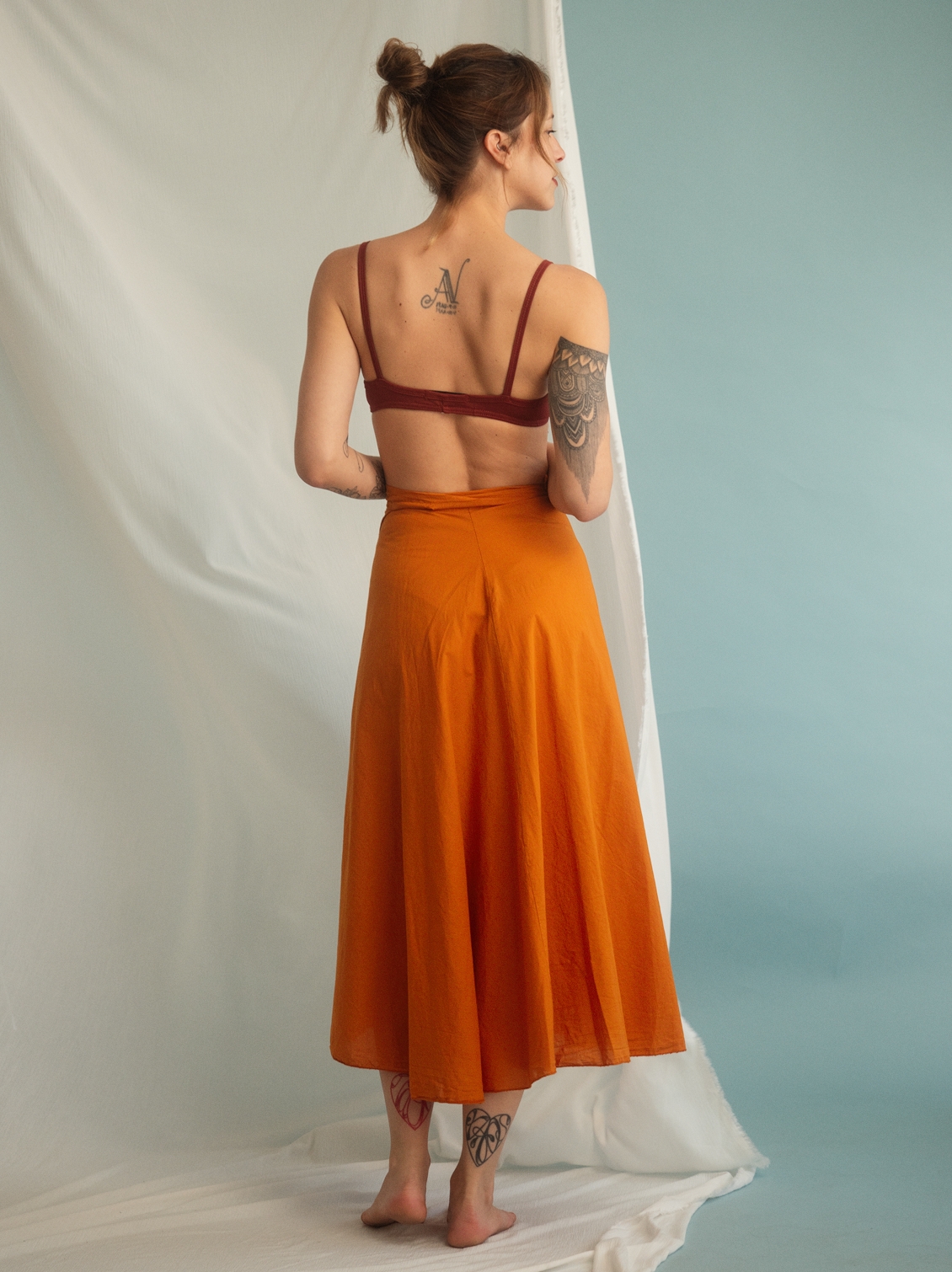 Alanis Tangerine Skirt - Cotton - CLOTHING