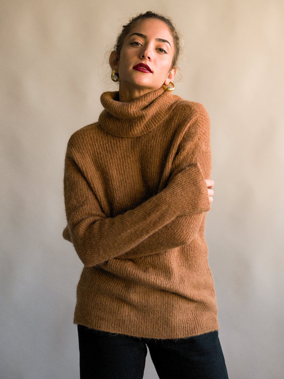Sophia Caramel Sweater - ΡΟΥΧΑ